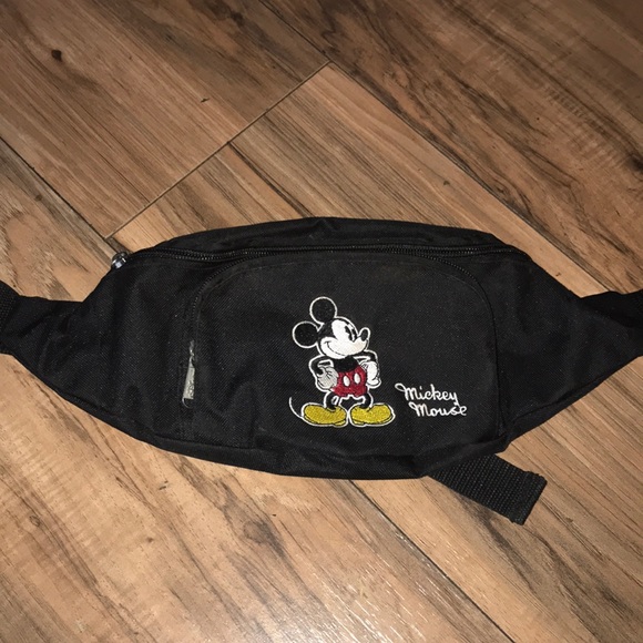 Disney | Bags | Disney Mickey Mouse Black Fanny Pack | Poshmark
